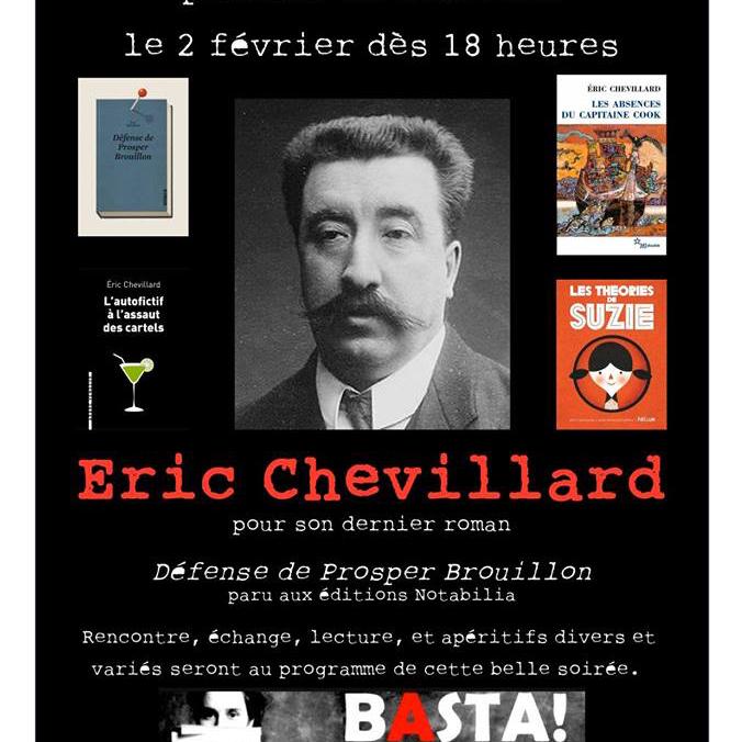 Eric Chevillard - Librairies Basta!, Lausanne